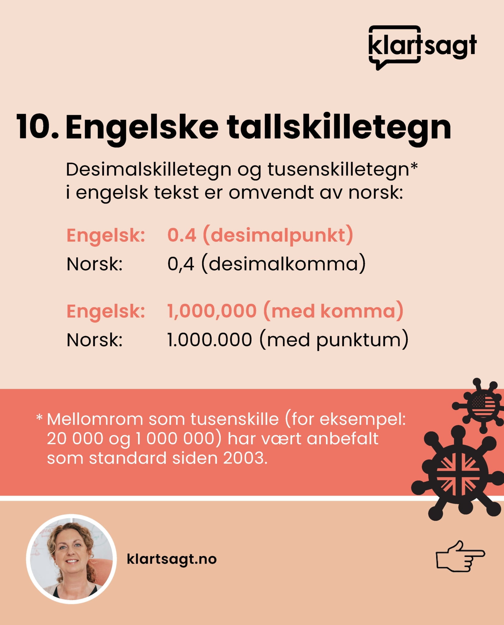 Symptomer på anglifisert skriving - Klart Sagt