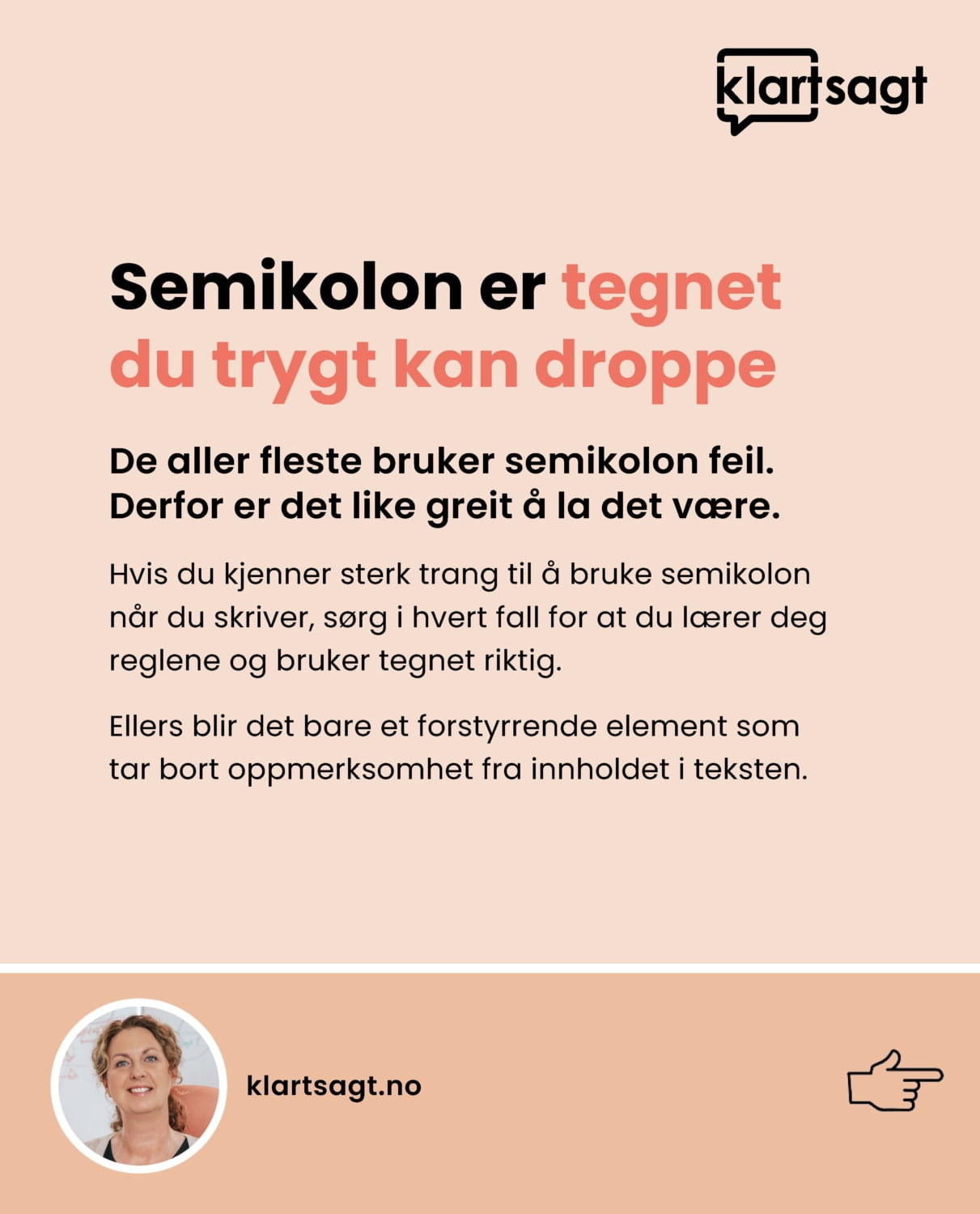Når bruker vi semikolon? - Klart Sagt